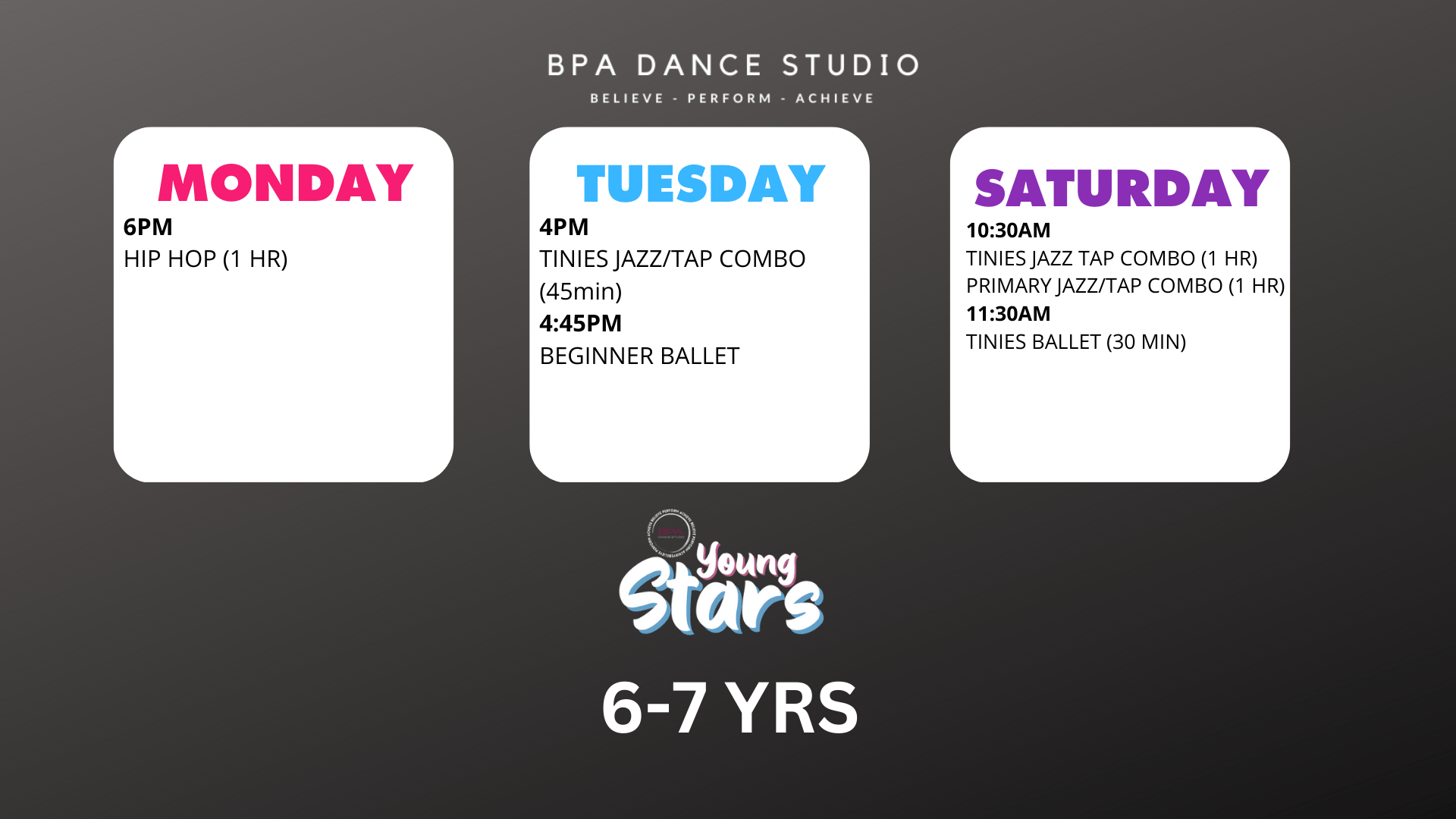 Timetable - BPA Dance Studio